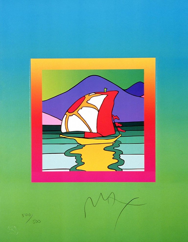 Peter Max - Sailboat East on Blends, Peter Max For Sale at 1stDibs
