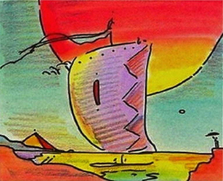 Peter Max - Sailing Boat IV, Peter Max - SIGNED For Sale at 1stDibs