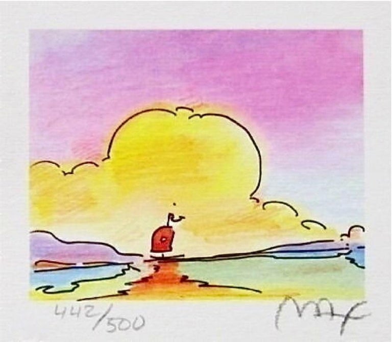 Peter Max - Sailboat on Horizon, Peter Max - SIGNED For Sale at 1stDibs