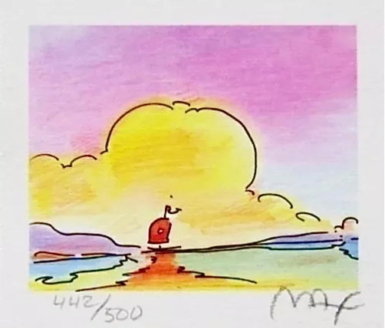 Peter Max - Sailing Boat on Horizon, Peter Max For Sale at 1stDibs