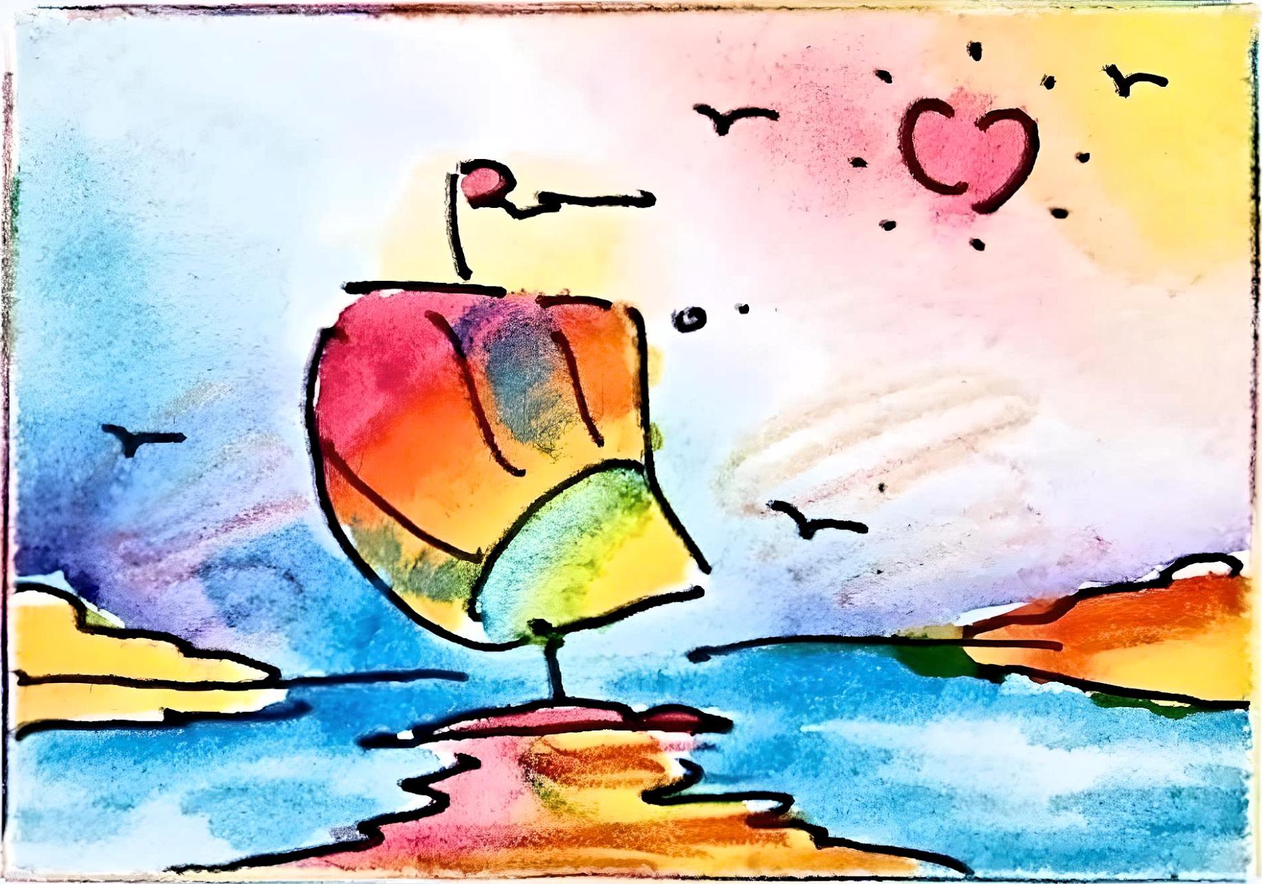 Peter Max - Sailboat Series II, Peter Max For Sale at 1stDibs