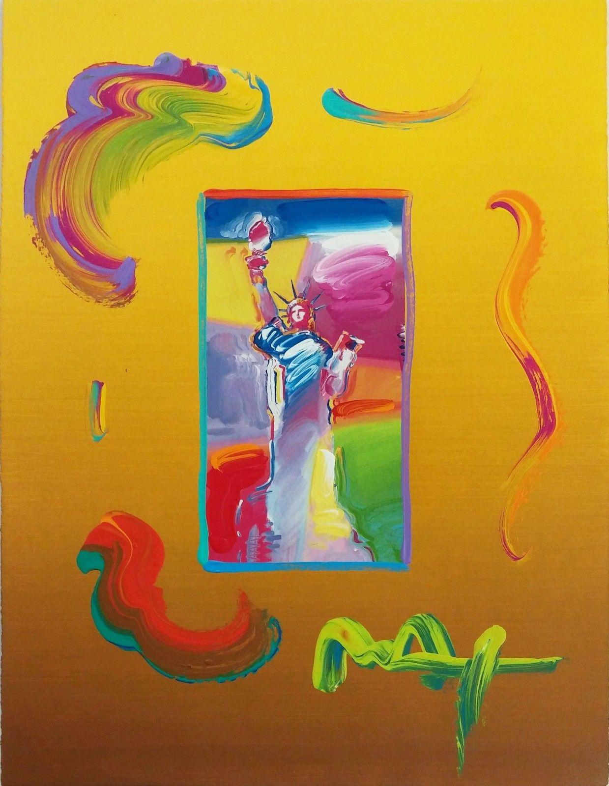 Peter Max - STATUE OF LIBERTY (OVERPAINT) at 1stDibs