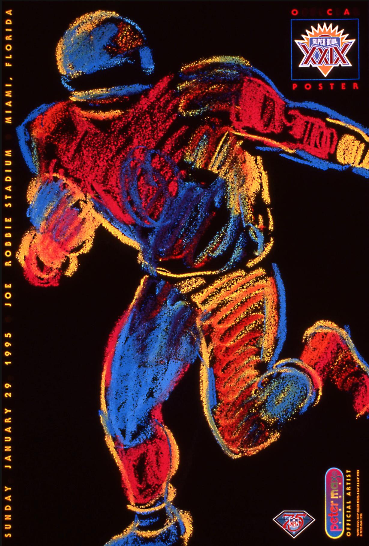 Peter Max - Super Bowl XXIX, Peter Max For Sale at 1stDibs