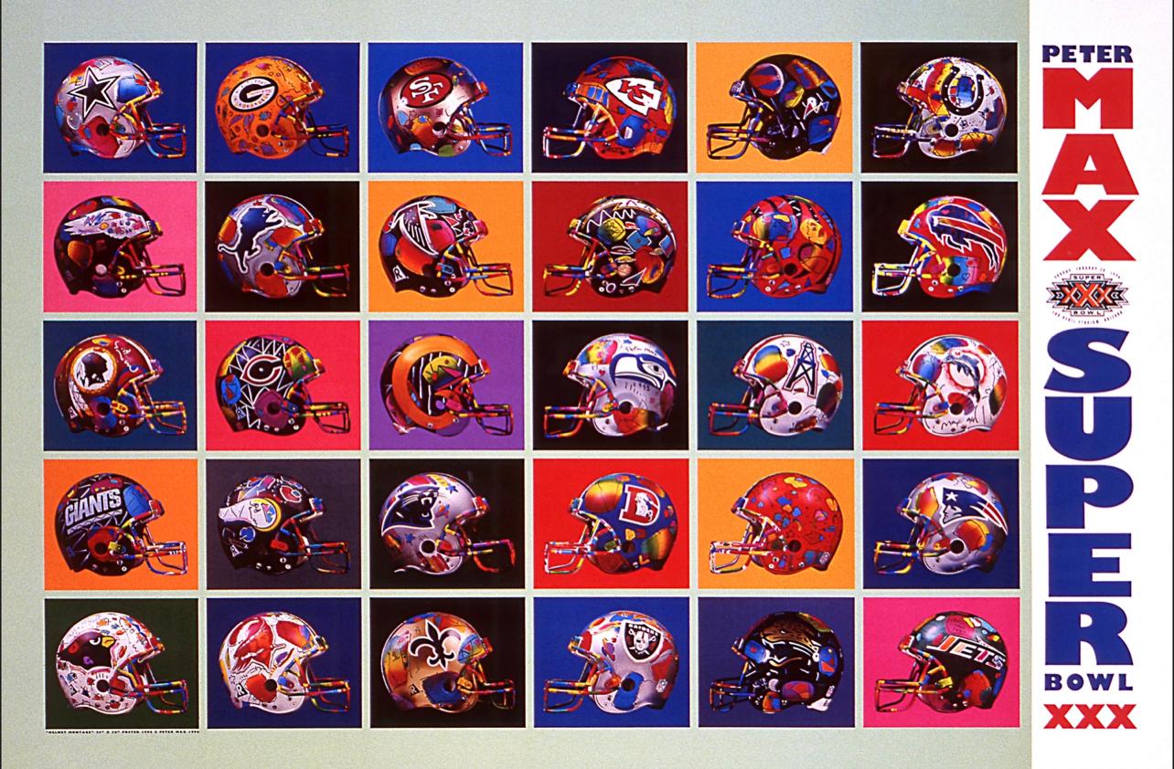Peter Max - Super Bowl XXX - ALL TEAMS, Peter Max For Sale at 1stDibs ...