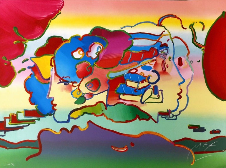 Peter Max - THREE FACES For Sale at 1stdibs