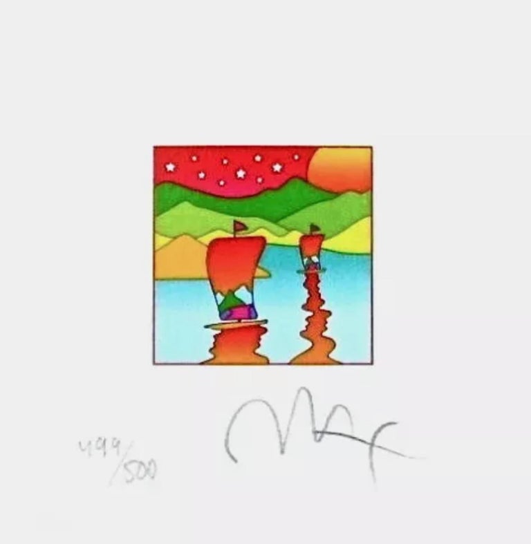 Peter Max - Two Sailboats with Stars, Peter Max For Sale at 1stDibs