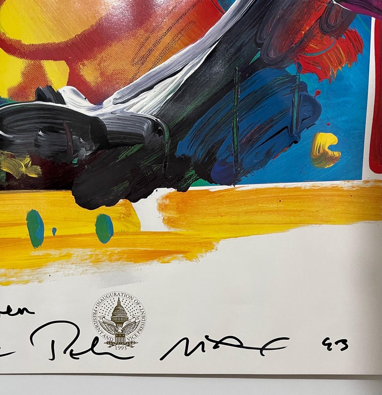 Peter Max - Vintage Poster President Bill Clinton Pop Art Hand Signed ...