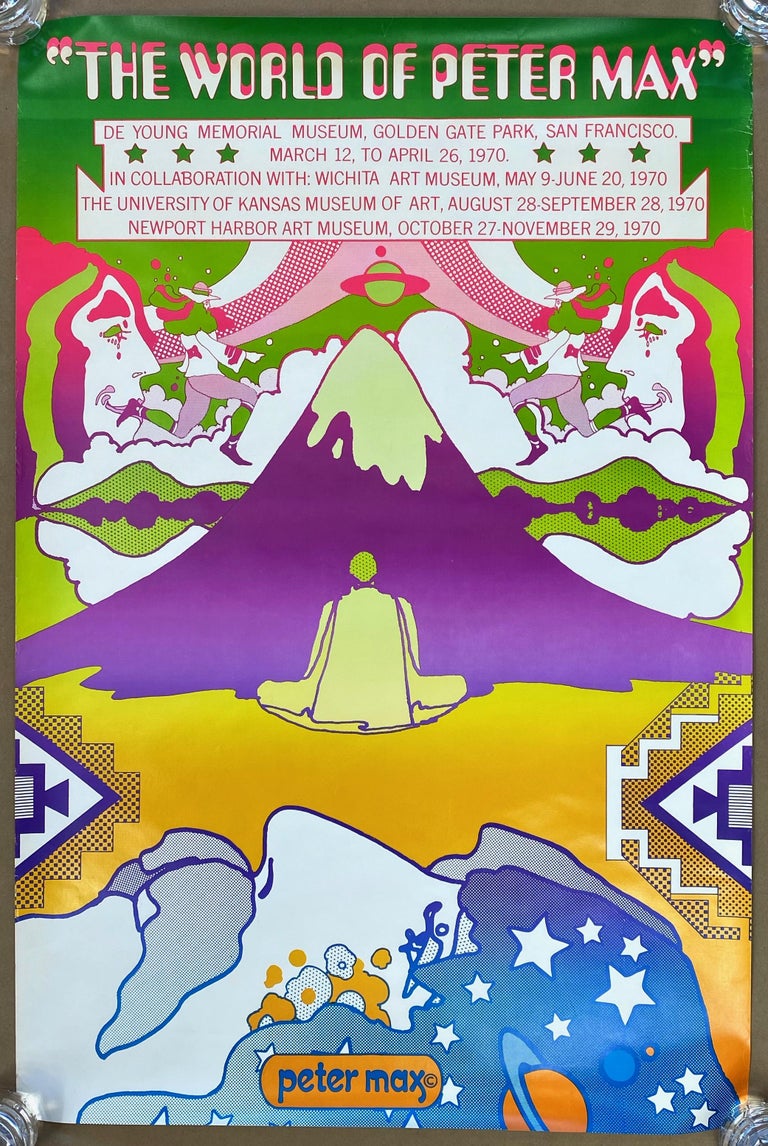 Peter Max “The World of Peter Max” Museum Exhibition Serigraph Poster ...