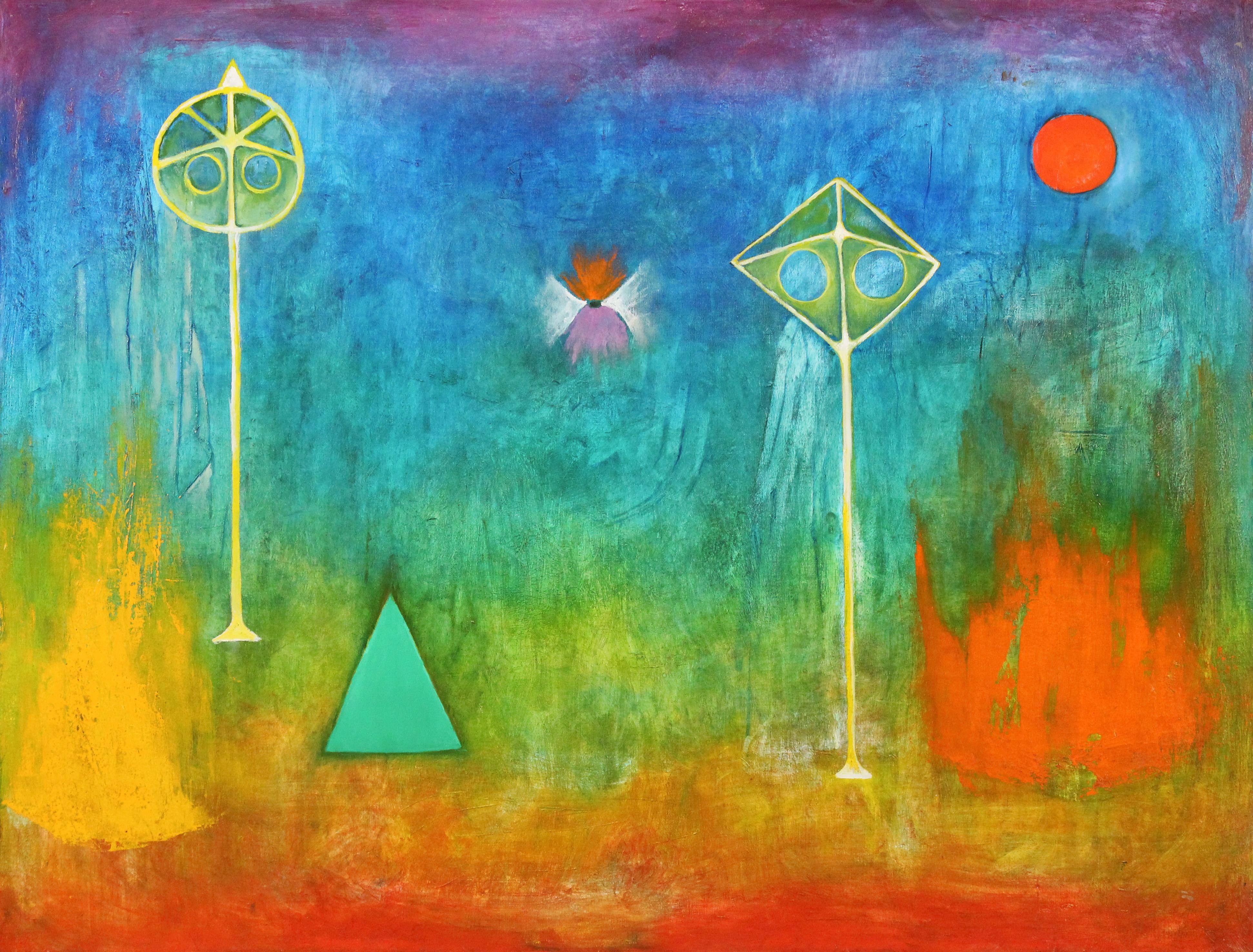 Elisabeth Hahn - 20th Century German Modernist Oil Painting Colorful ...