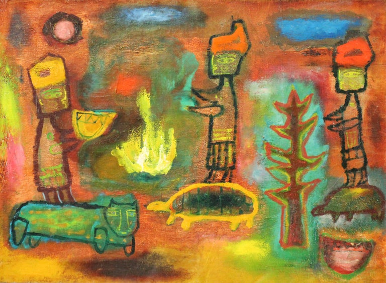 Peter Miller - Night Ceremony, Native American Ceremonial Scene ...