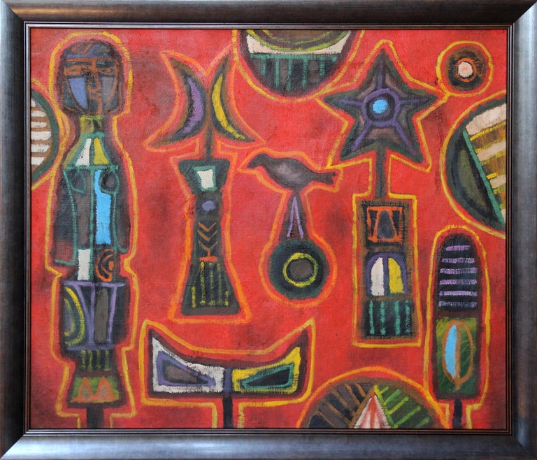 Peter Miller - Orange Abstract, Original Art by Female American ...