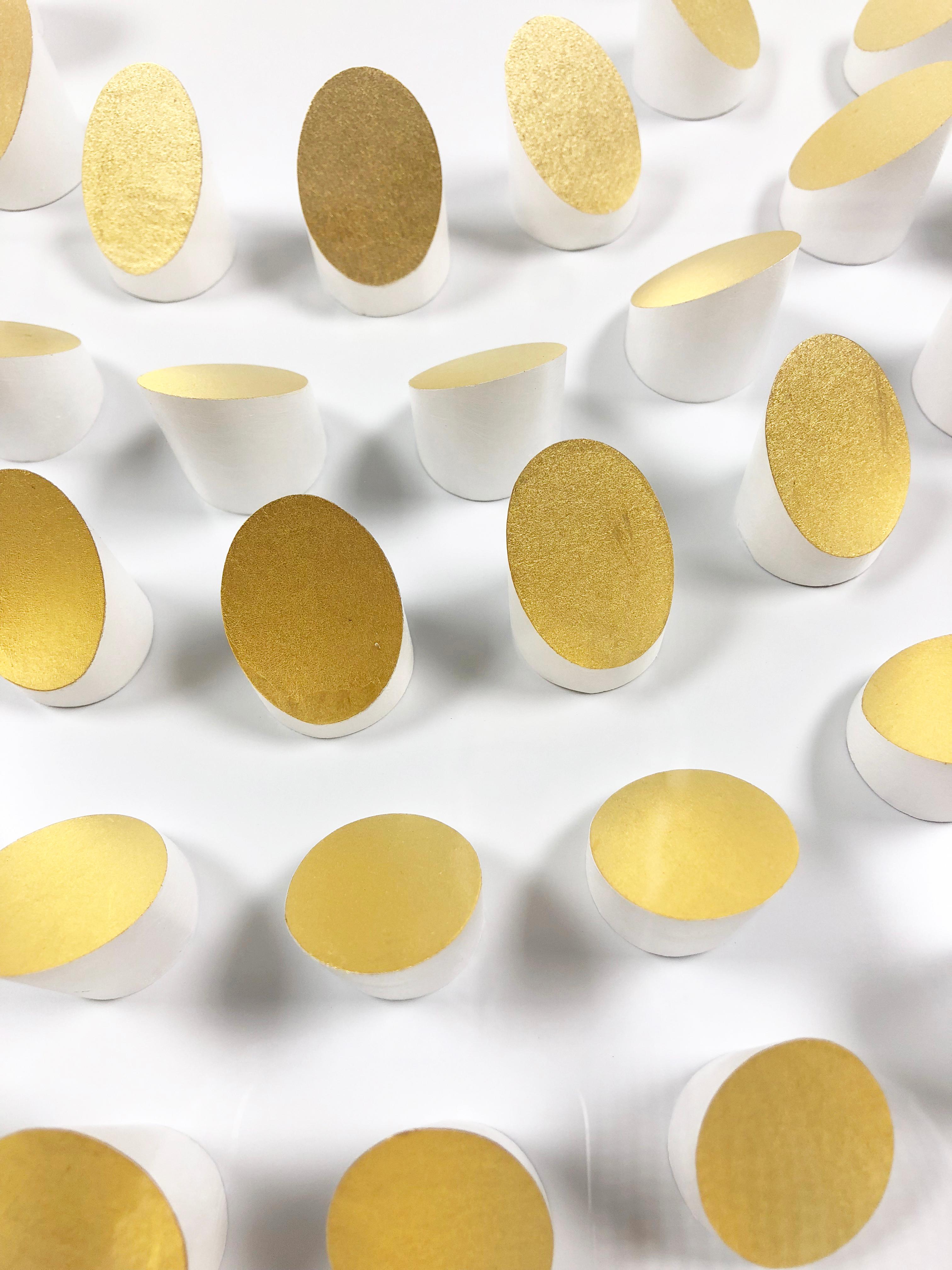Peter Monaghan - Gold and White Dowels Circle For Sale at 1stDibs ...