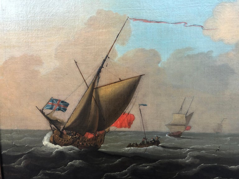 Peter Monamy - Signed 18th Century Marine Painting by Peter Monamy For ...