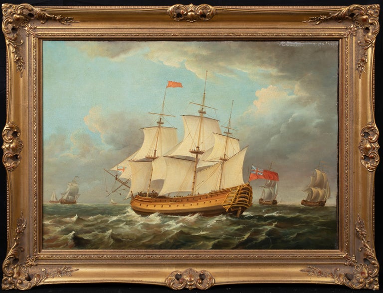 Vice-Admiral Of The Red Squadron Off The Coast, Fleet In The Distance ...