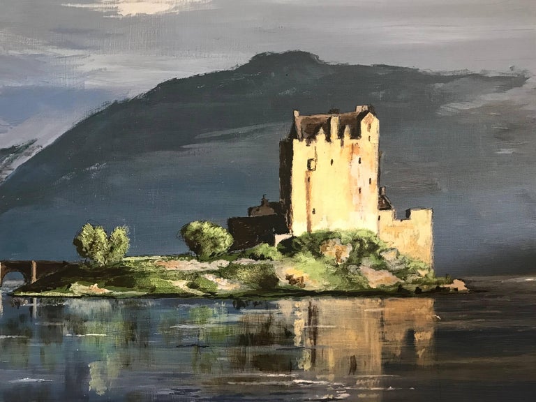 Peter Nichols - Eilean Donan Castle Scotland Large Signed Oil Painting ...