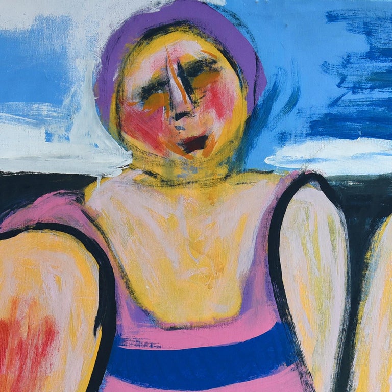 Peter Otfinoski - 'Big Bathers' Figurative Female Bathers Painting For ...