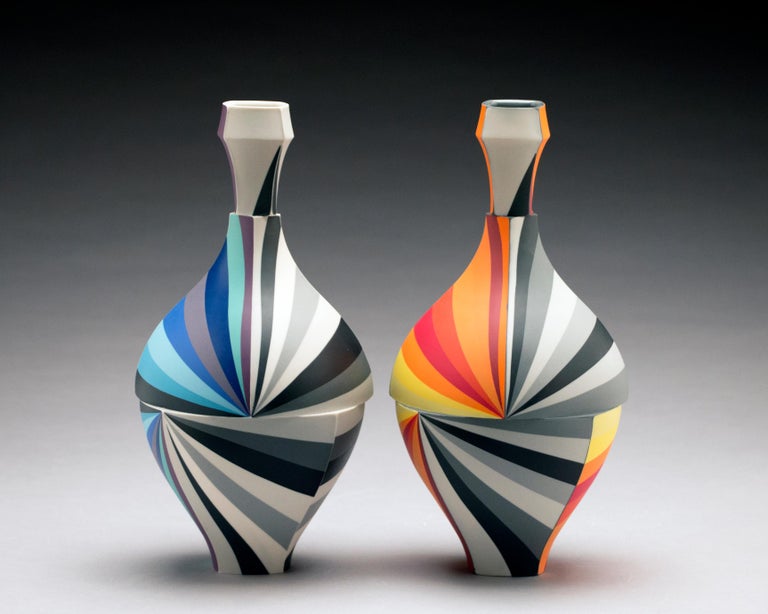 Peter Pincus - Bottle Pair, Contemporary Design, Set of Colored ...