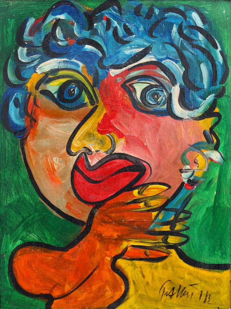 Peter Robert Keil - Portrait of a Smiling Woman For Sale at 1stDibs