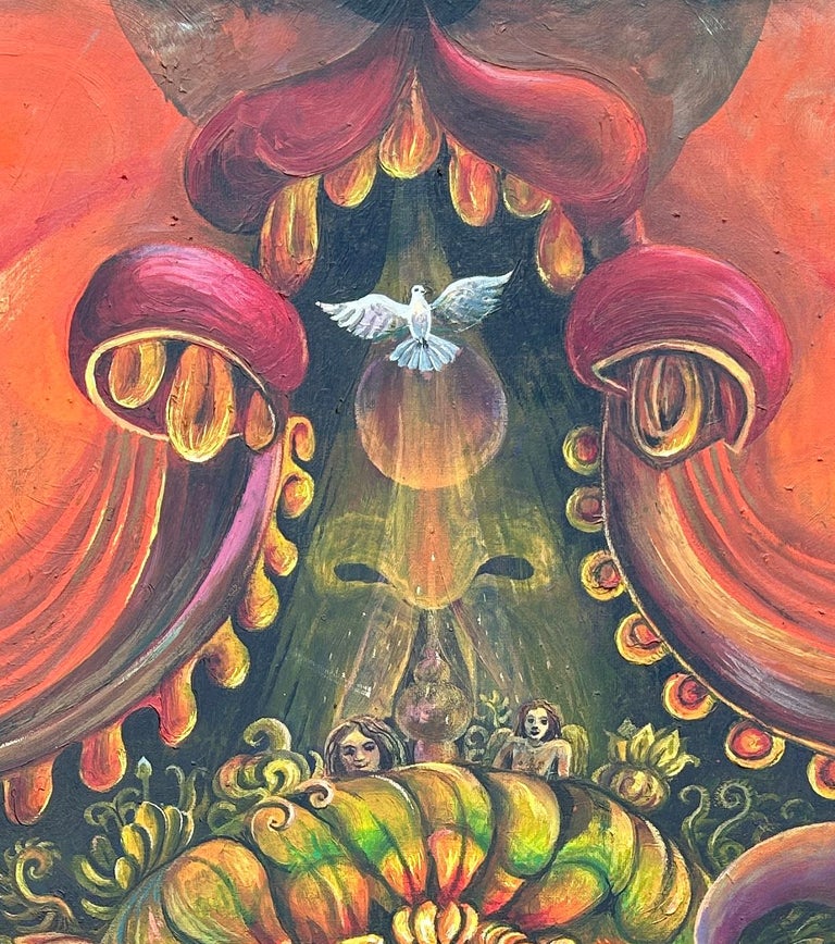 Peter Rodulfo - Surrealist Magical Oil Canvas Religious Angels Austrian ...