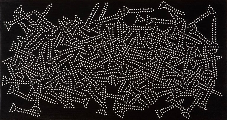 Peter Sandback - Nail Inlay Wall Piece No. 14 dyed maple, nails For ...