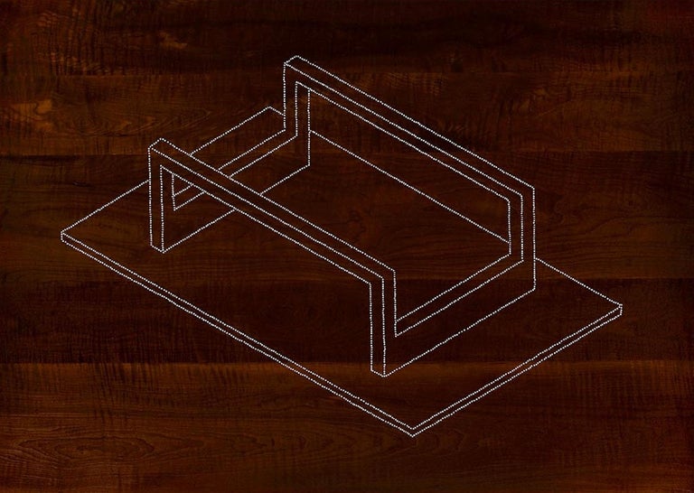 Peter Sandback - Nail Inlay Wall Piece No. 22 (isometric upside down ...