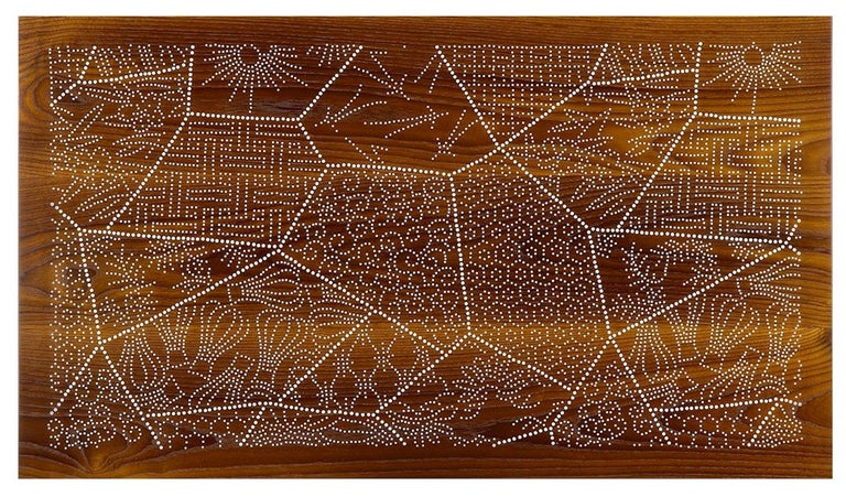 Peter Sandback - Nail Inlay Wall Piece No. 32 (katagami) thermally ...