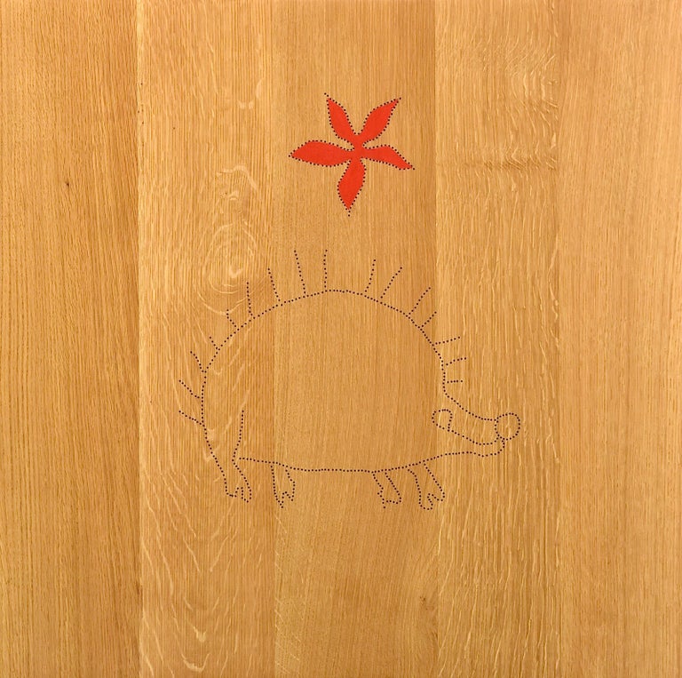 Peter Sandback - Nail Inlay Wall Piece No. 9 (Coven Footed Hedgehog ...