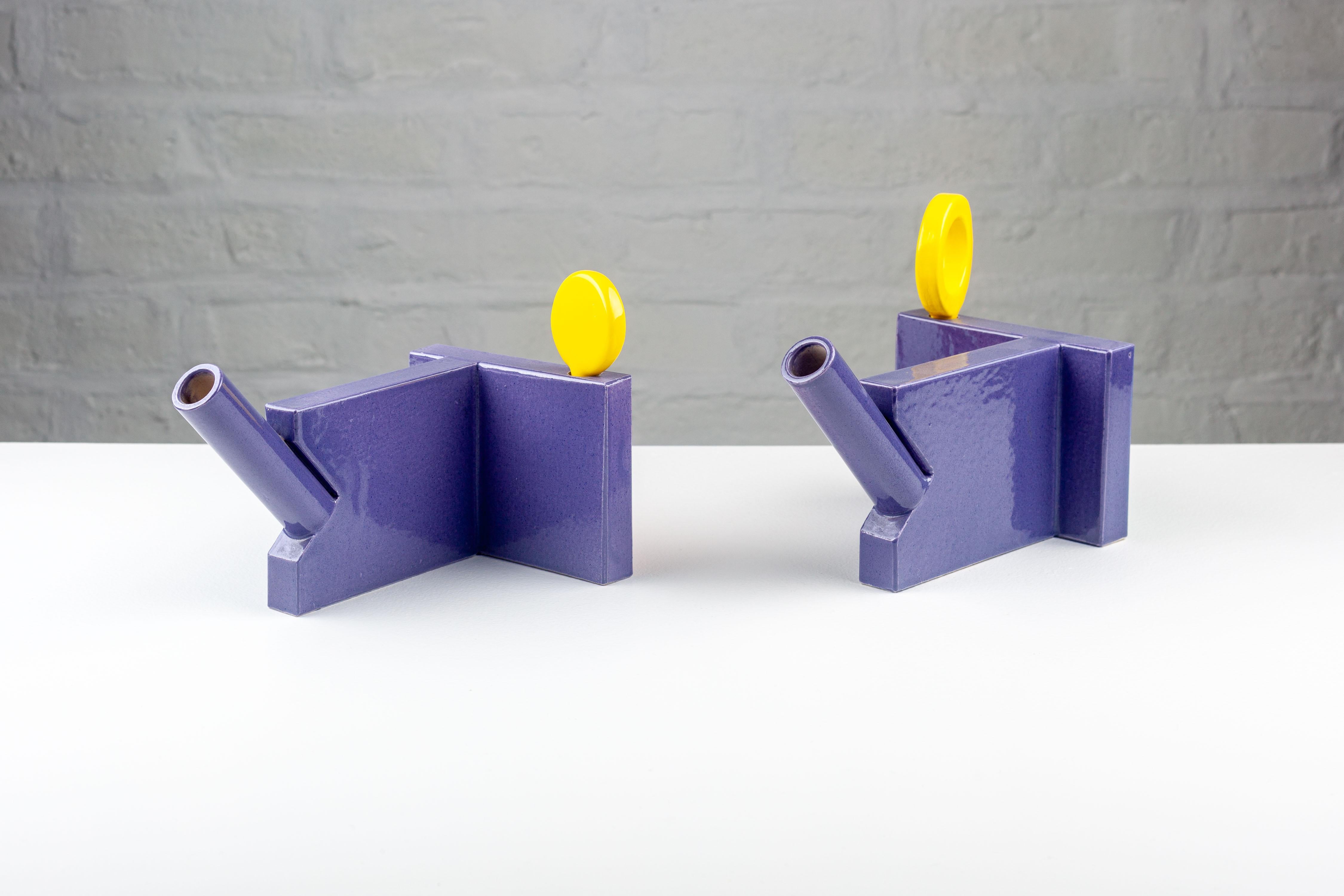 Peter Shire 1983 Postmodern Teapot, signed dated For Sale at 1stDibs