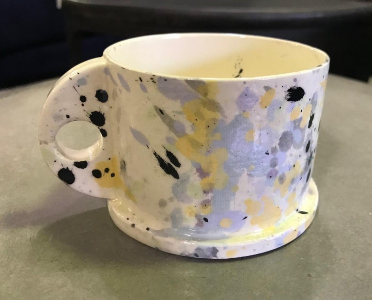 Peter Shire EXP Signed Ceramic Pottery Splatter Mug Cup Sculpture ...