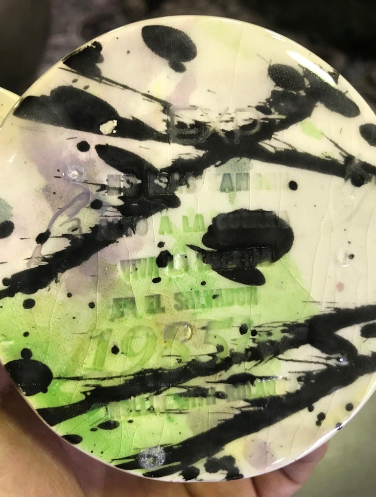Peter Shire EXP Signed Ceramic Pottery Splatter Mug Cup Sculpture, Mid ...