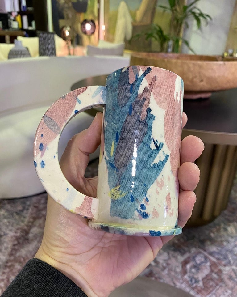 Peter Shire Exp Signed Ceramic Pottery Splatter Tall Mug Sculpture ...