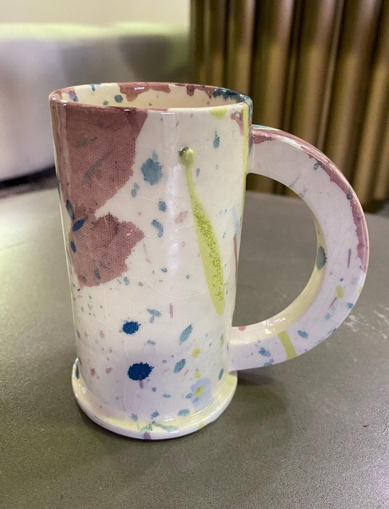 Peter Shire Exp Signed Ceramic Pottery Splatter Tall Mug Sculpture ...