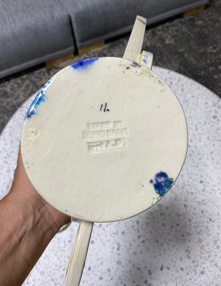 Peter Shire EXP Signed Rare Early Ceramic Pottery Splatter Teapot ...