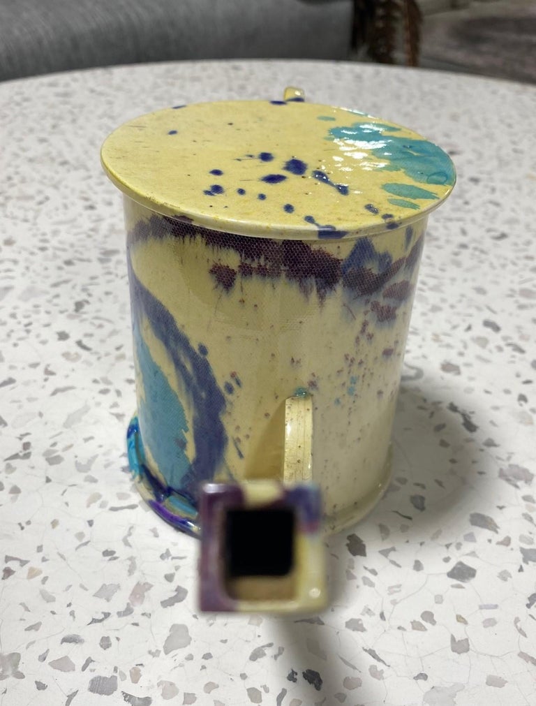 Peter Shire EXP Signed Rare Early Ceramic Pottery Splatter Teapot ...
