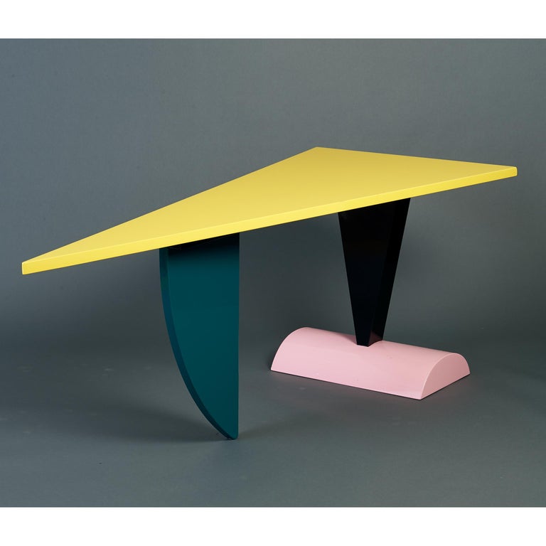 Peter Shire Memphis Milano Brazil Table in Lacquered Wood, Italy, circa ...
