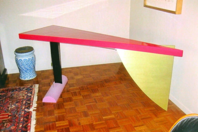 Peter Shire Prototype Brazilia Table, Shire Studio, Memphis Group, Red ...