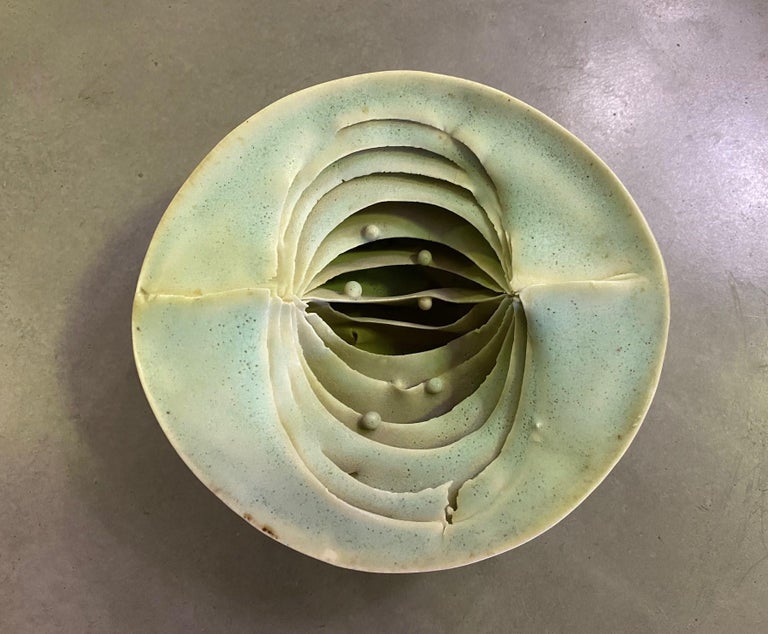 Peter Simpson Signed British Uk Studio Pottery Bowl Organic Nature Form ...