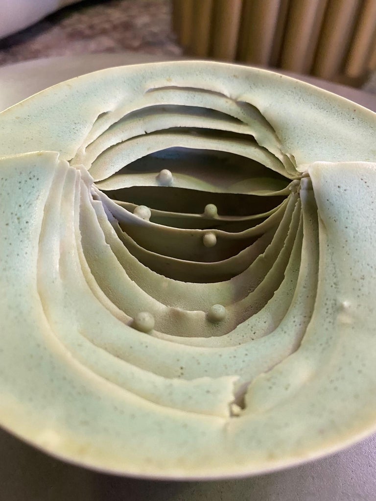 Peter Simpson Signed British Uk Studio Pottery Bowl Organic Nature Form ...