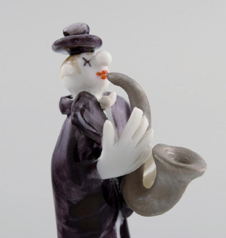 Peter Strang for Meissen, Figure in Hand-Painted Porcelain, Saxophonist ...