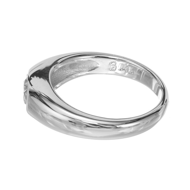 Peter Suchy .47 Carat Diamond White Gold Gypsy Style Ring For Sale at ...