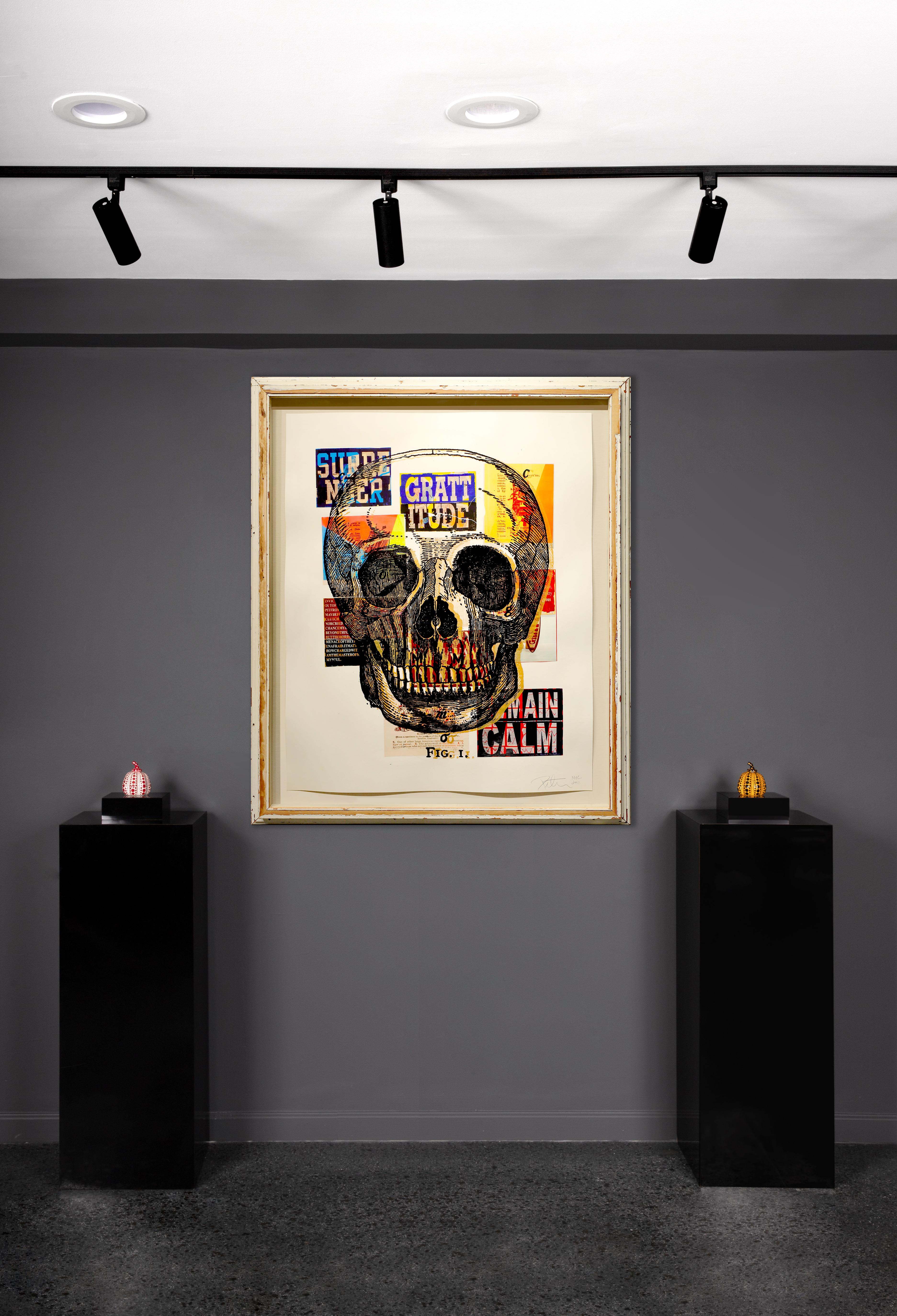 Peter Tunney - Peter Tunney 'Skull' Unique Collage Work on Archival ...