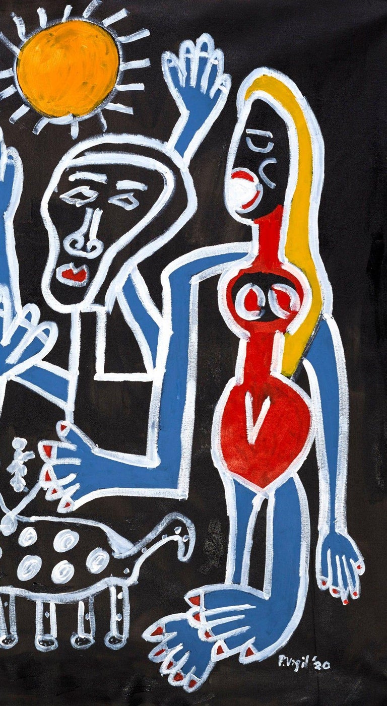 Peter Vigil - Dystopia, Painting, Acrylic on Canvas For Sale at 1stDibs