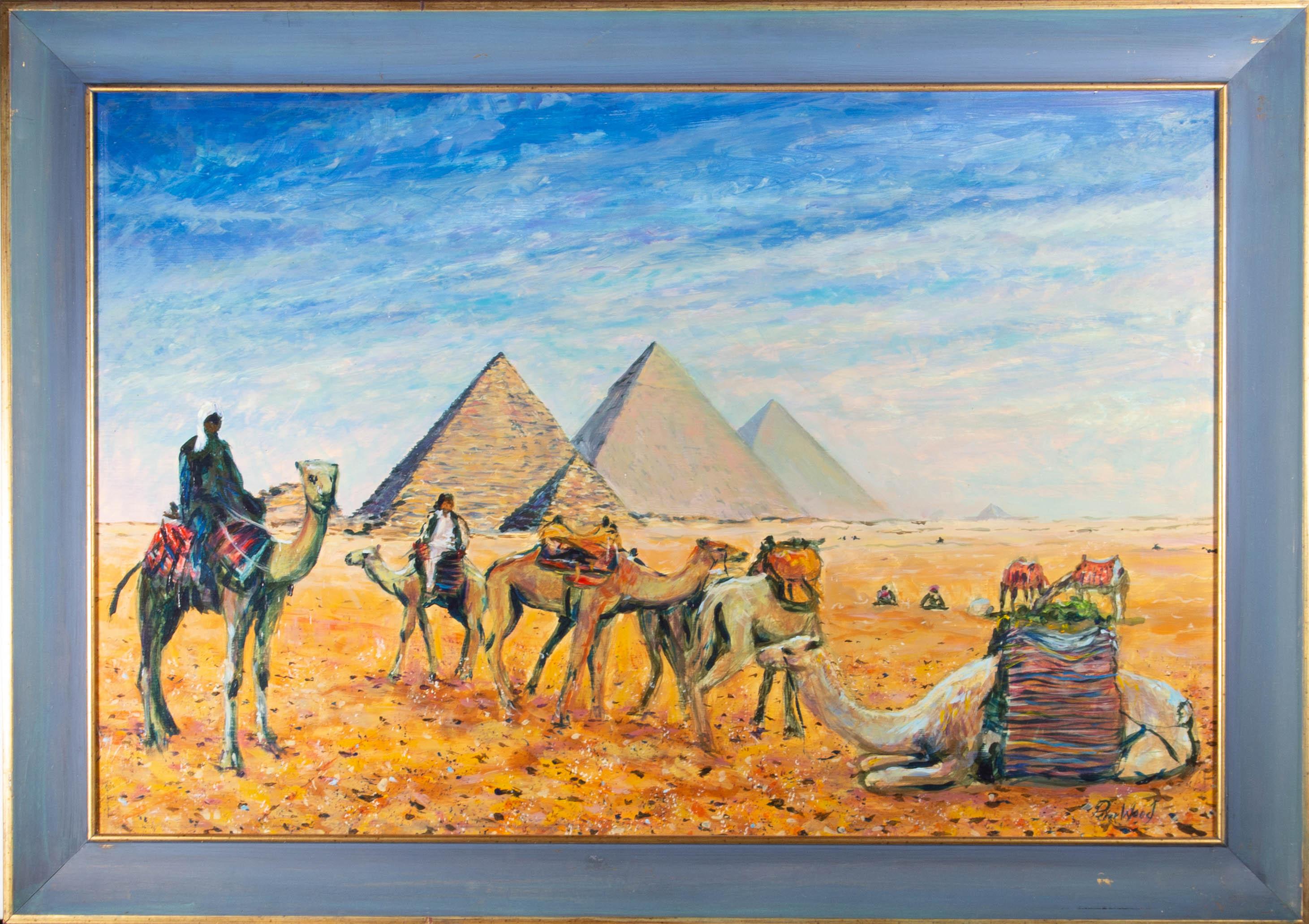 Peter Wood - Peter Wood - Contemporary Oil, Egyptian Pyramids For Sale ...