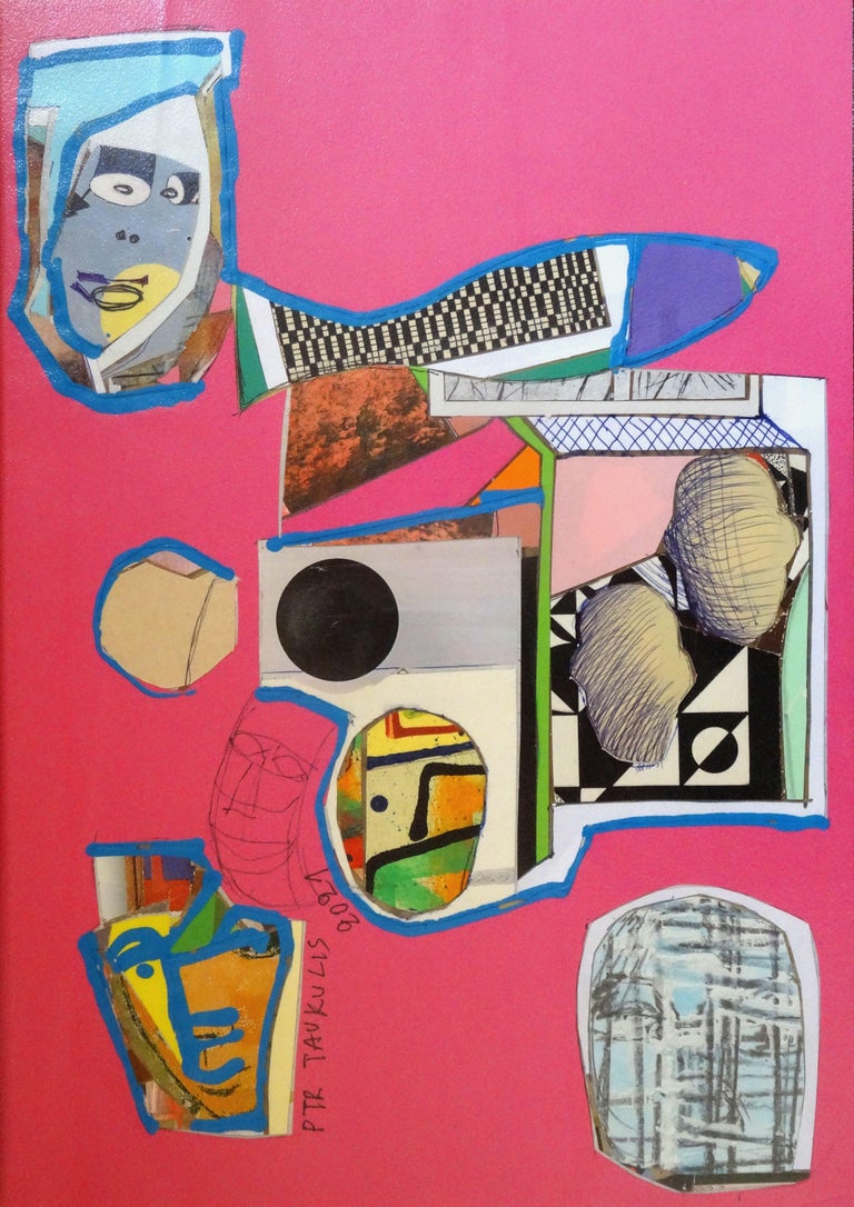Peteris Taukulis - Composition with a black circle. 2021, paper ...