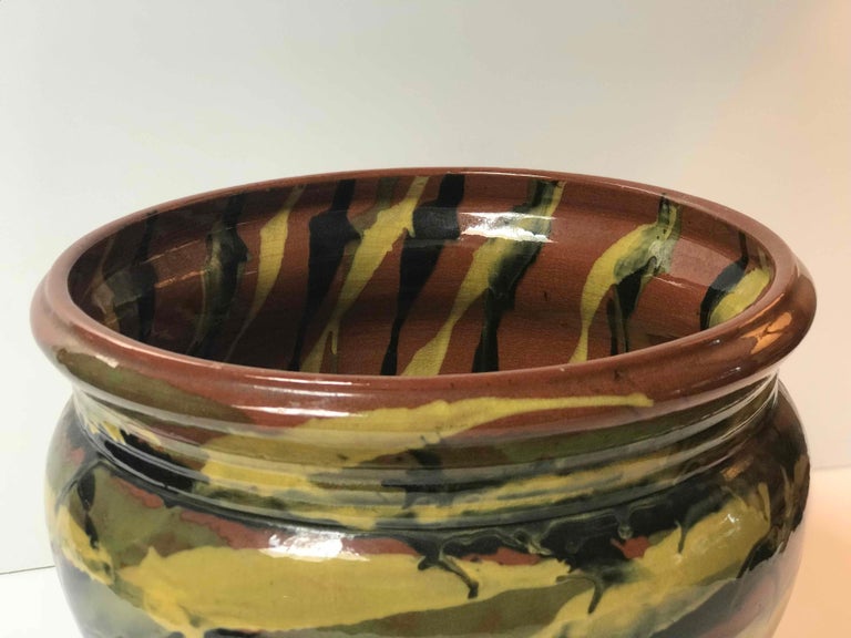 Early 20th Century Peters and Reed Glazed Pottery Vase For Sale at 1stDibs