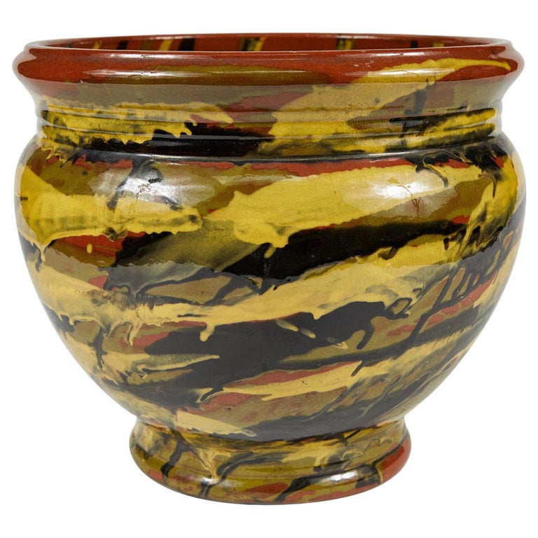 Peters and Reed Glazed Pottery Vase For Sale at 1stDibs