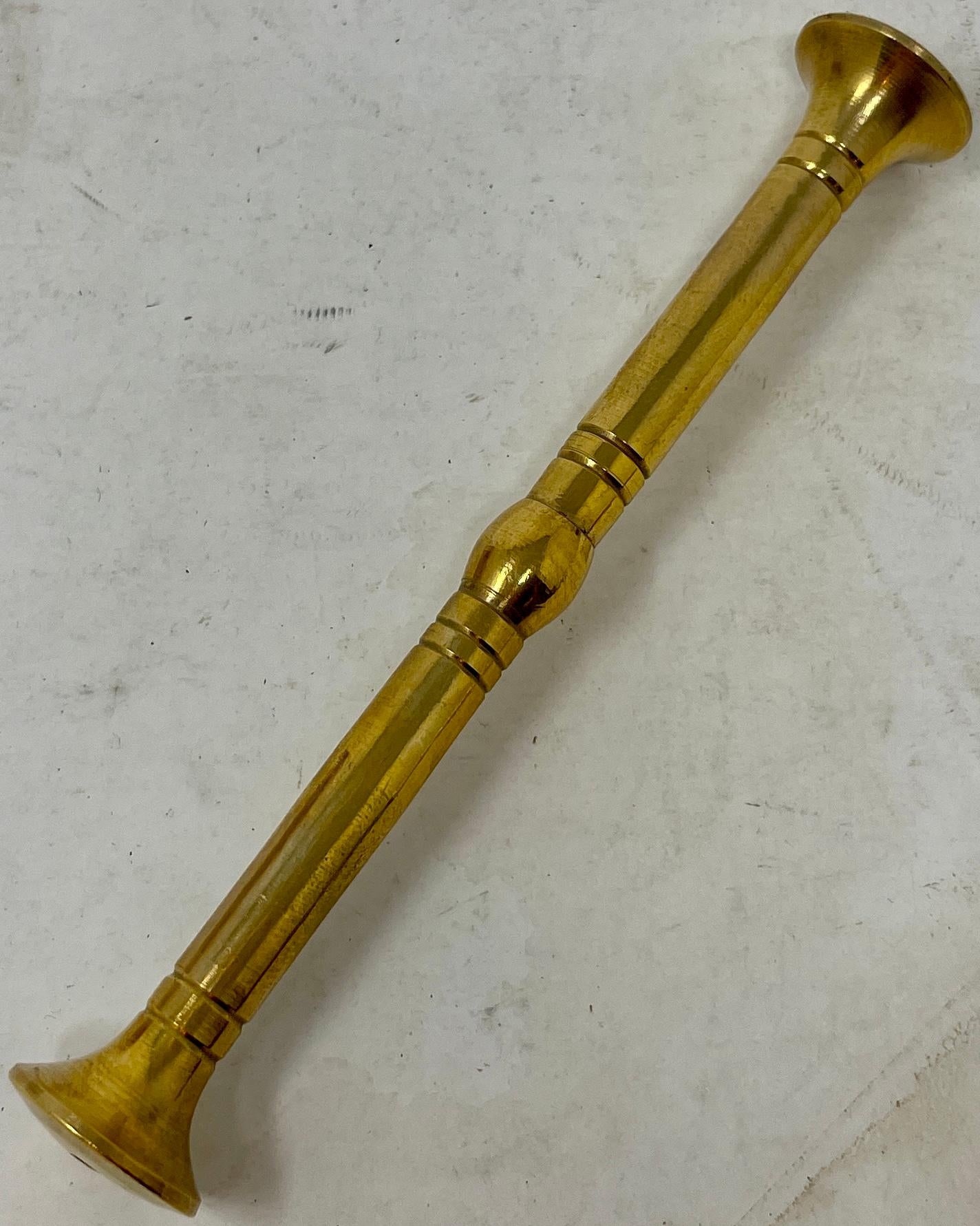 Petite Antique Solid Brass Mortar and Pestle, circa 1920 at 1stDibs