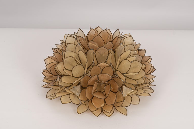 Petite Capiz Shell Lotus Ball Ceiling or Wall Light, Germany, 1960s For ...