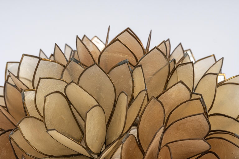 Petite Capiz Shell Lotus Ball Ceiling or Wall Light, Germany, 1960s For ...