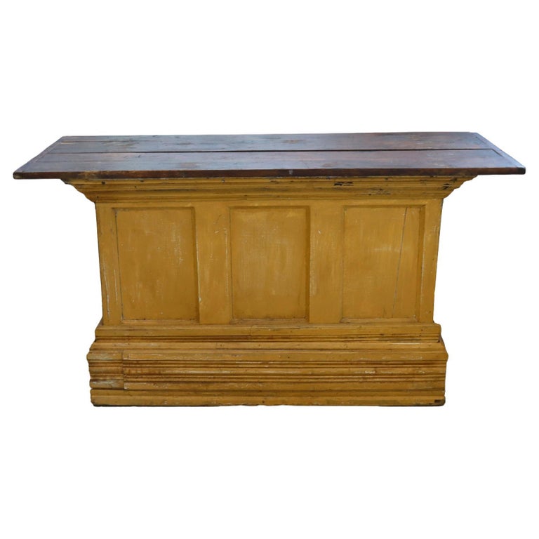 Petite Chippy Ochre Counter For Sale at 1stDibs